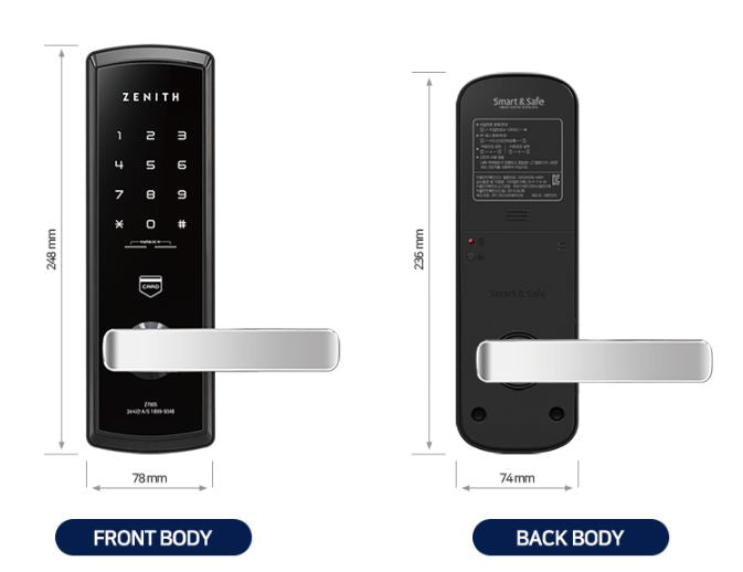 Zenith Non-Drilling Door Lock Z700S Digital Door Lock – koreanbro.com